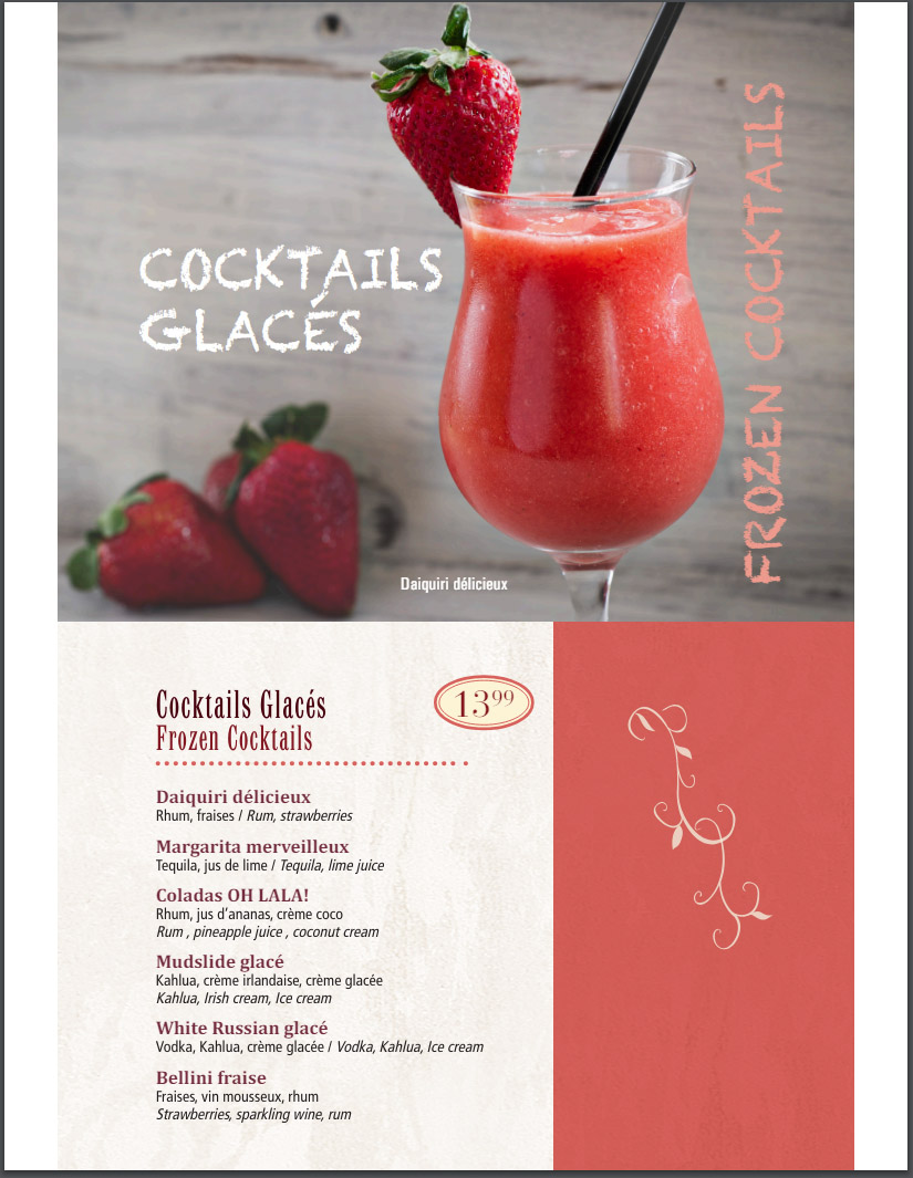 Menu – Montreal - Chez Suzette